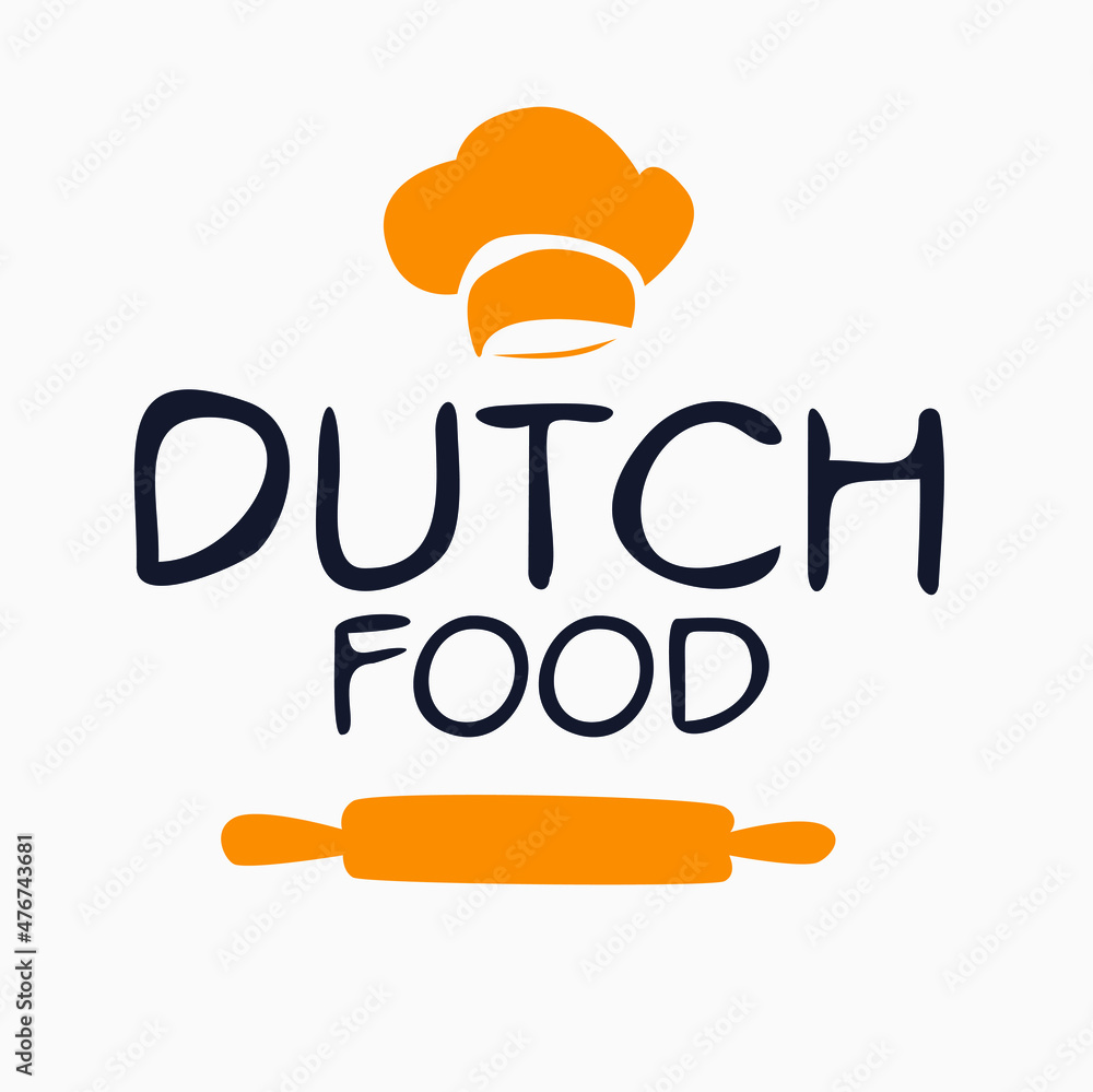 Vetor de Creative (Dutch food) logo, sticker, badge, label, vector ...