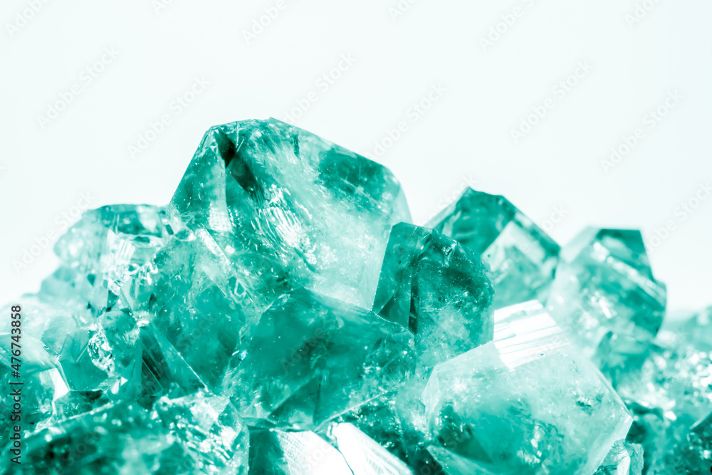 Green crystal mineral stone. Gems. Mineral crystals in the natural ...