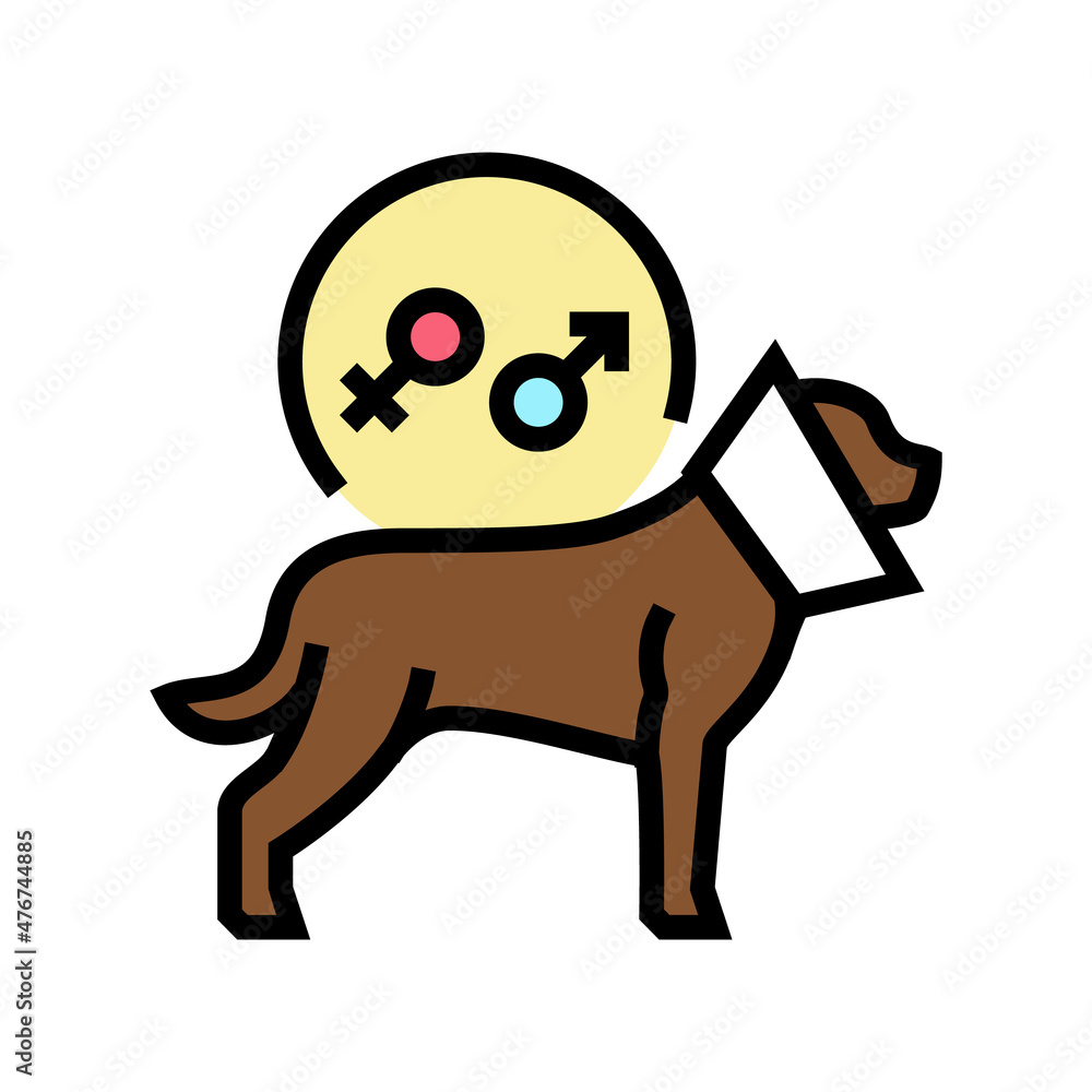 spaying and neutering pet color icon vector. spaying and neutering pet ...