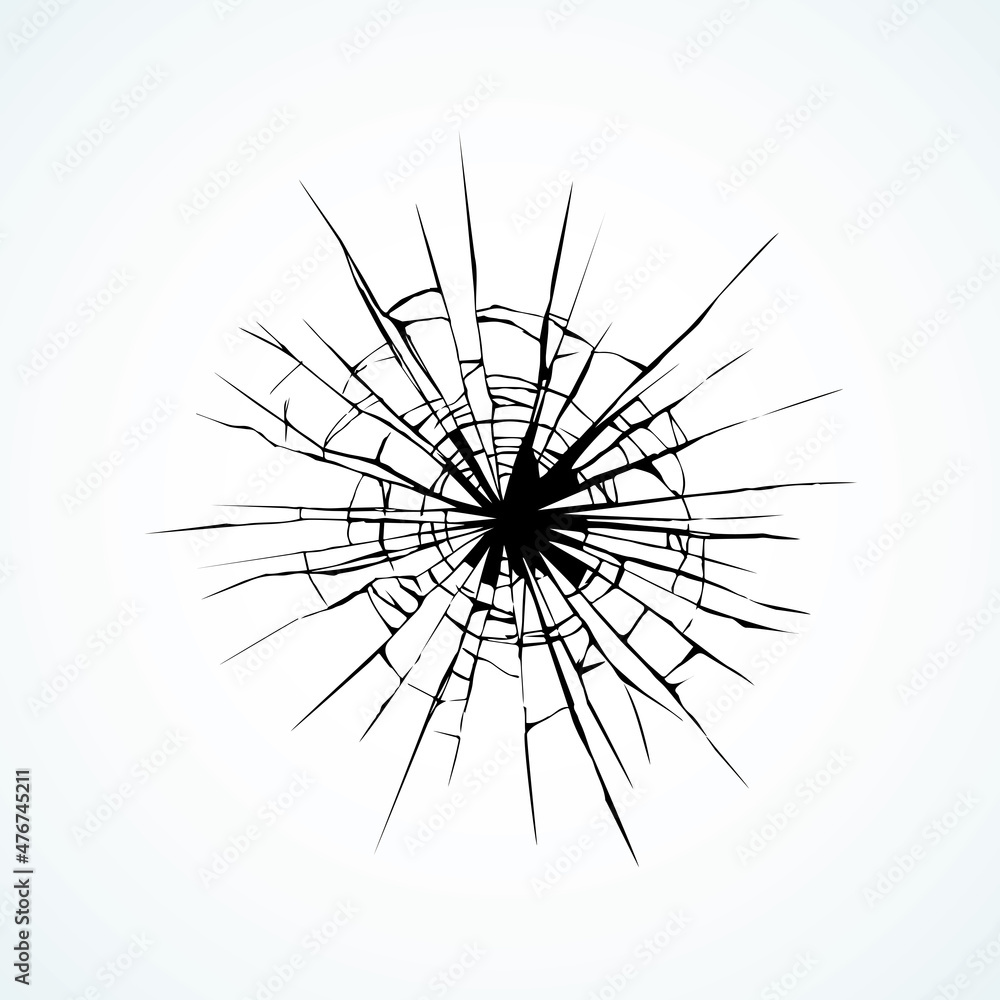 Broken glass. Vector drawing pattern Stock Vector | Adobe Stock