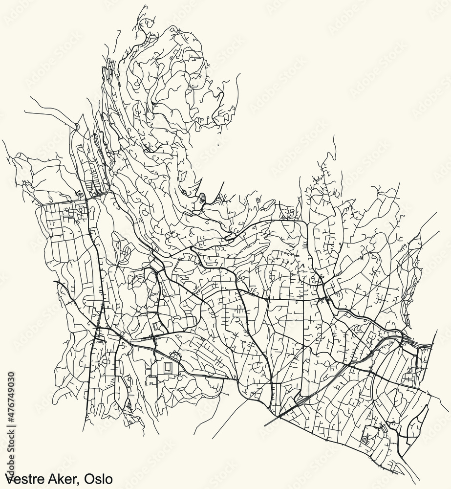 Detailed navigation urban street roads map on vintage beige background ...