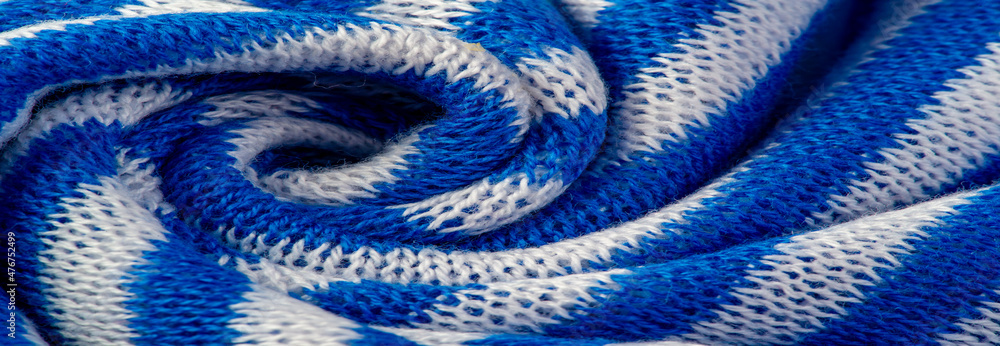 The bottom is knitted with white and blue stripes. Russian telnyashka ...
