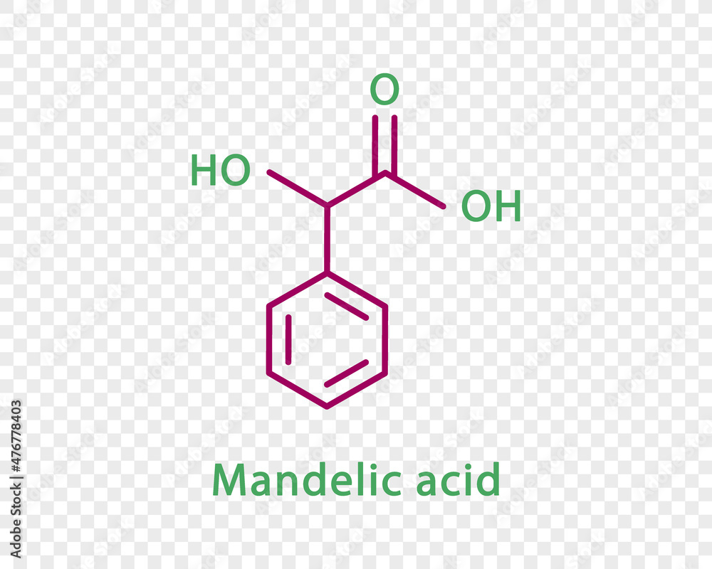 Mandelic acid chemical formula. Mandelic acid structural chemical ...