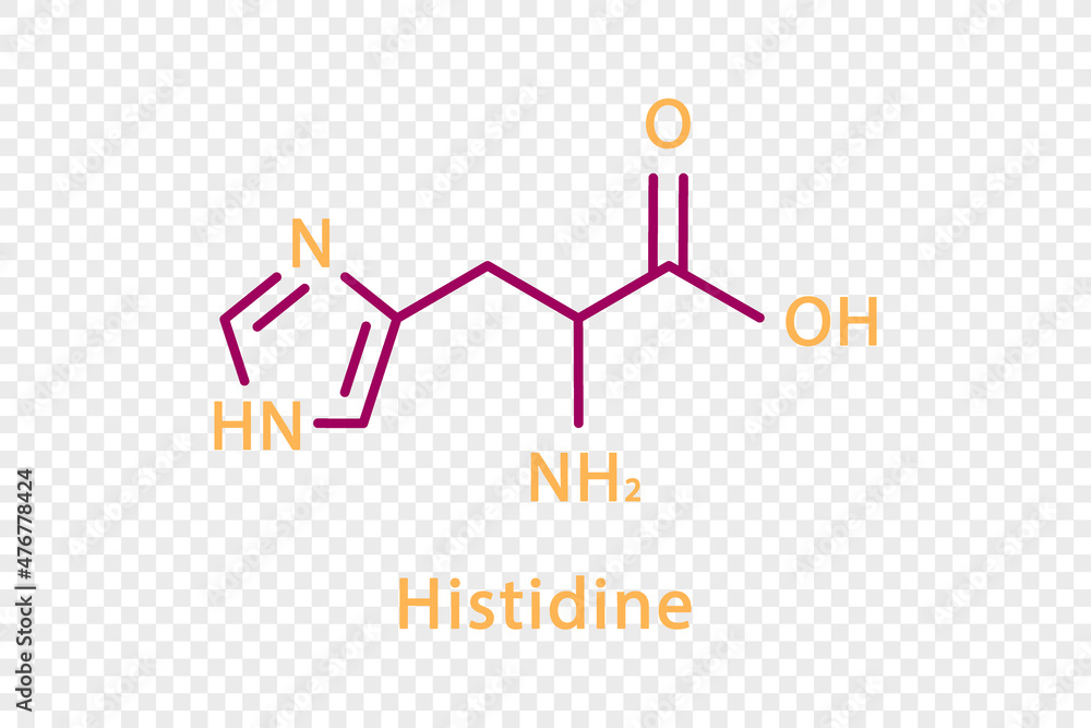 Histidine chemical formula. Histidine structural chemical formula ...