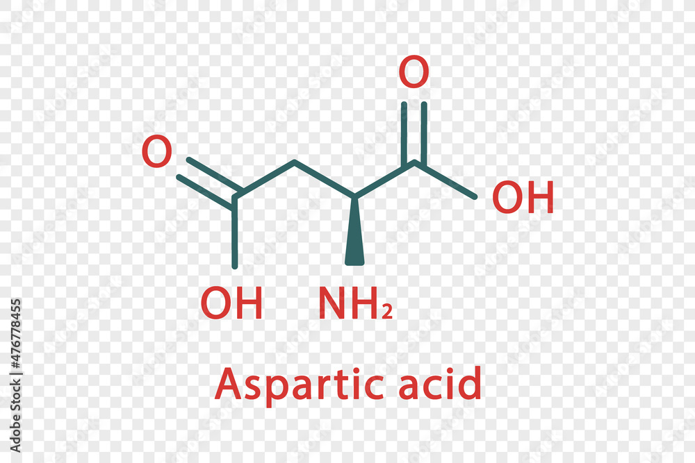 Aspartic acid chemical formula. Aspartic acid structural chemical ...