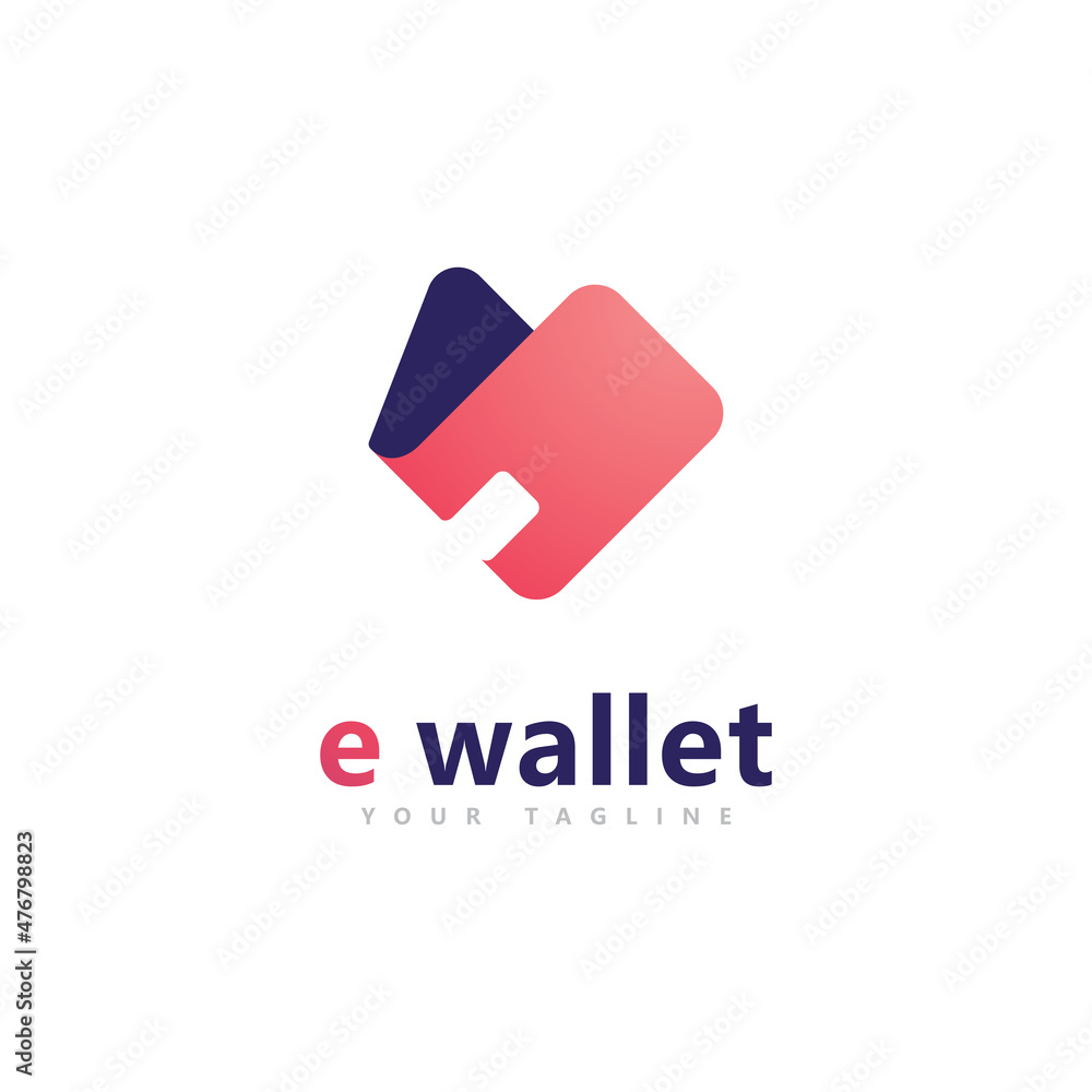 E wallet logo design vector design template Stock Vector | Adobe Stock