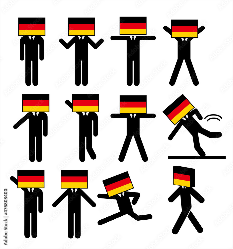 Pictogram pose collection, symbols, graphic materials, illustration set ...