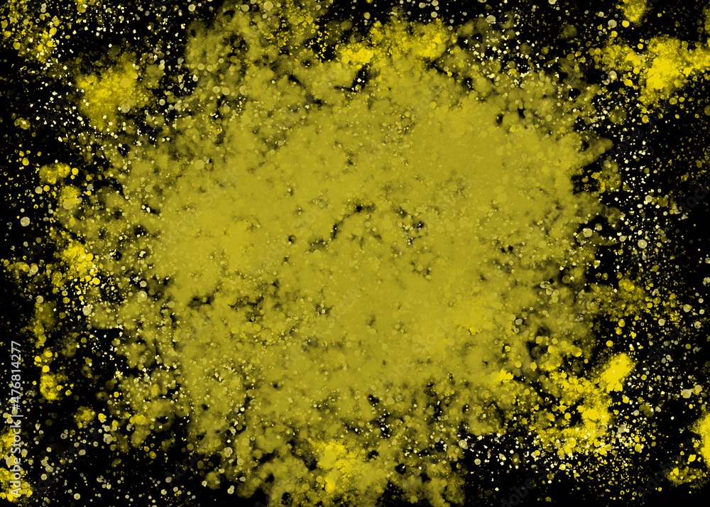 Black and Yellow Splatter Paint Background Stock Photo | Adobe Stock