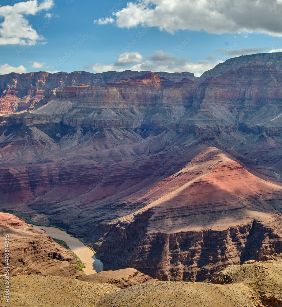 A glimpse of the Colorado River from the summit of The Tabernacle in ...