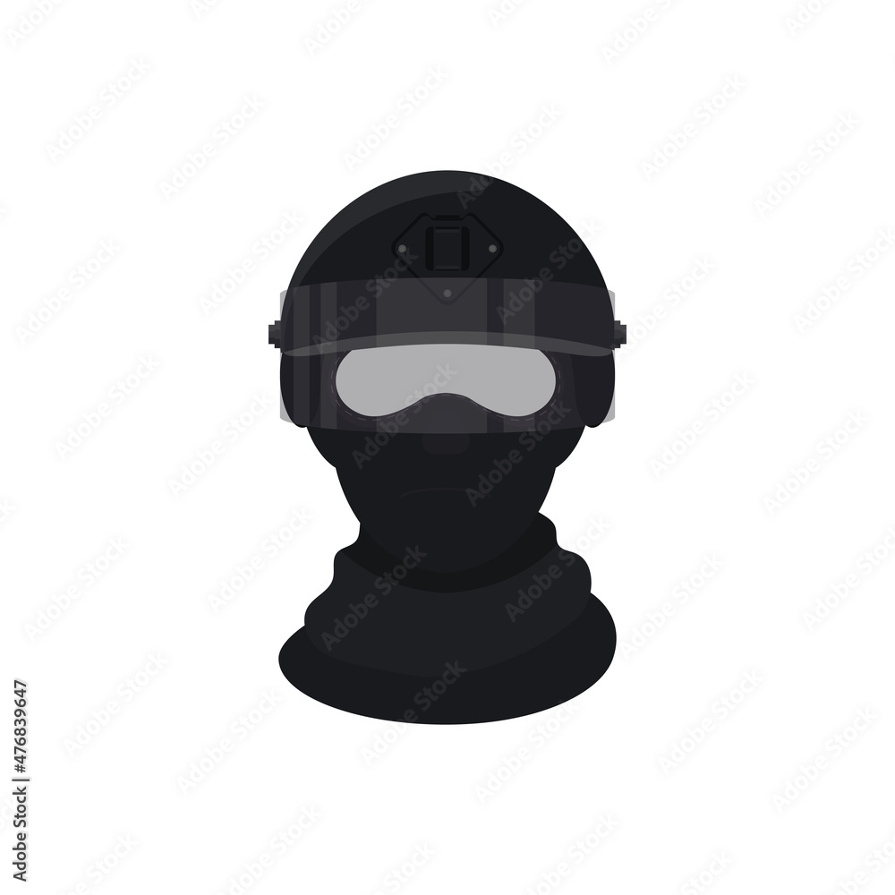 Russian spetsnaz steel helmet for tactical military. Stock Vector ...