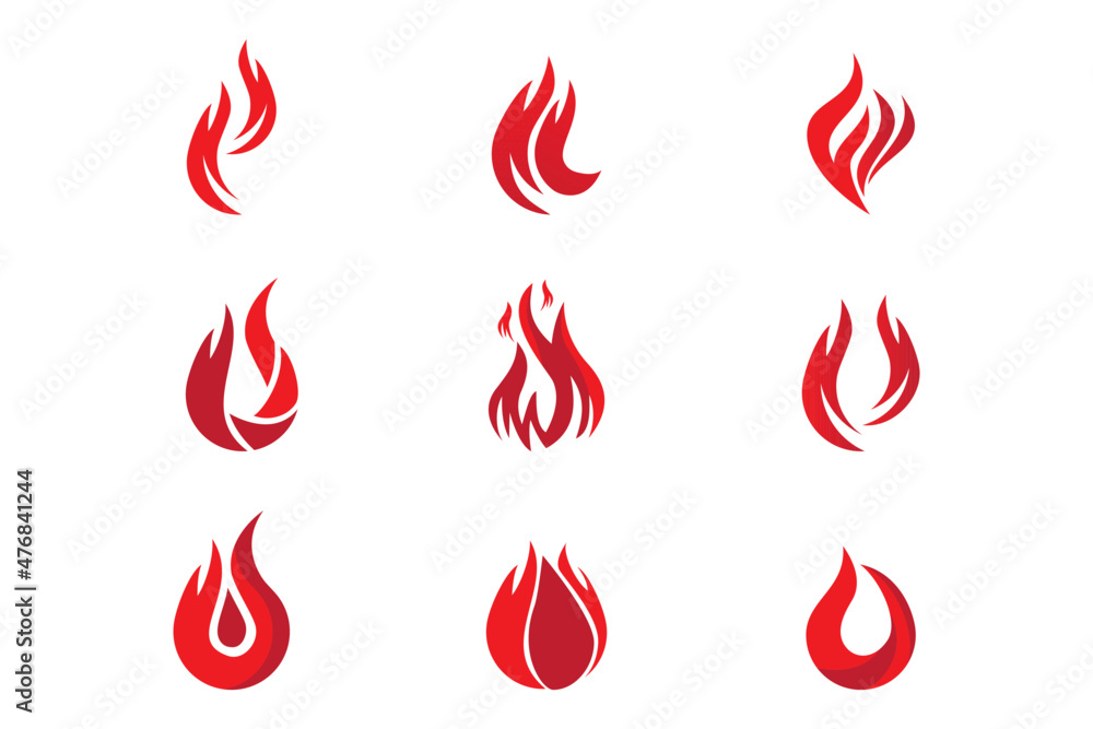fire design logo vector template. Stock Vector | Adobe Stock