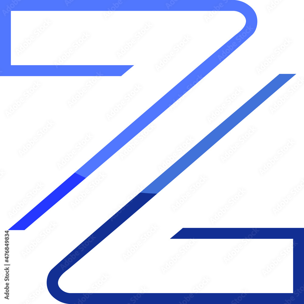 The illustration of number logo vector 2 design. Suitable for iconic ...