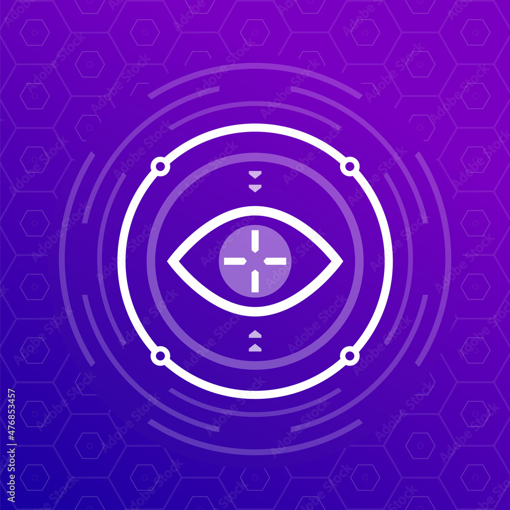 eye tracking icon, vector design Stock Vector | Adobe Stock