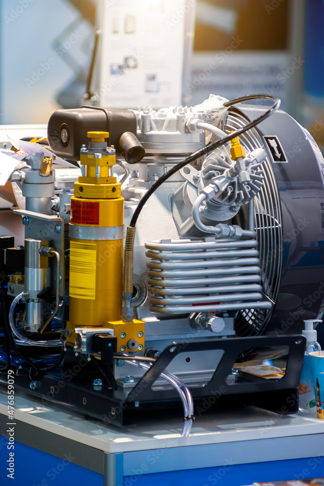 High pressure industrial compressor for air and gases. Compressor part ...