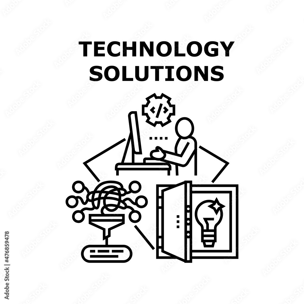 Technology solution future. Business information. Data software. Web ...
