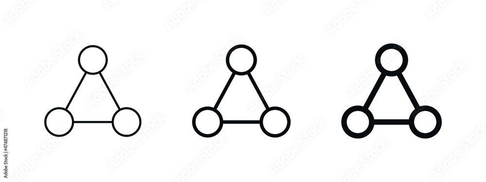 Share icon, Connection symbol - network sharing icons, Share line icon button, outline - Connect ...