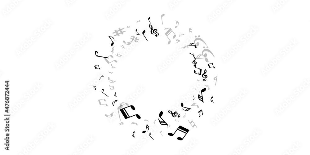 Musical note symbols vector background. Symphony Stock Vector | Adobe Stock