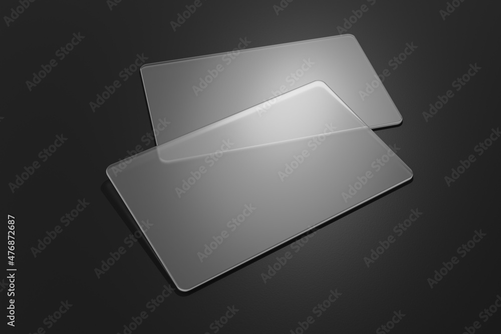 Transparent business card blanks to showcase your card design. Stock ...