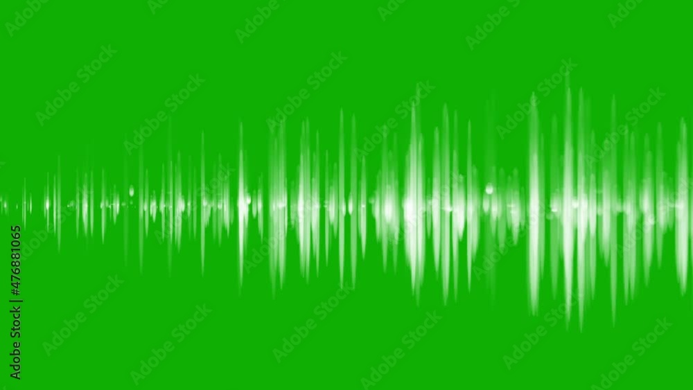 Digital frequency waves motion graphics with green screen background ...