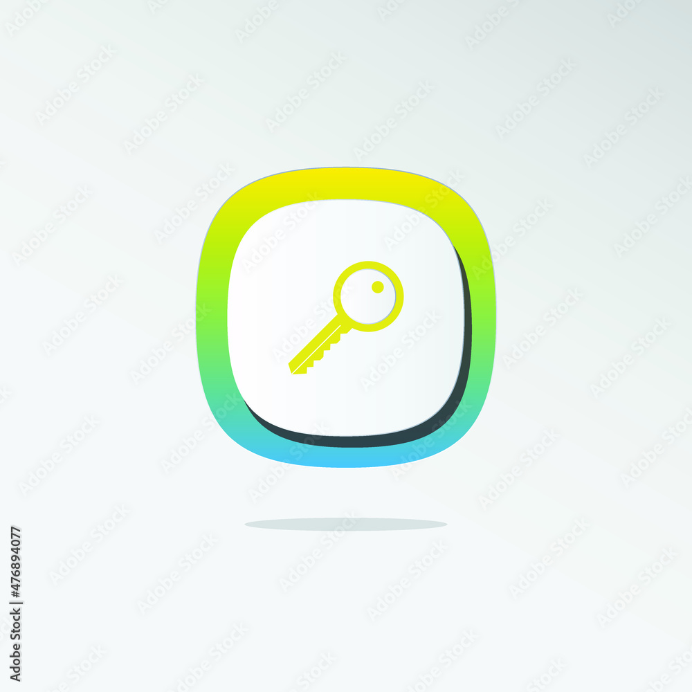 Key sign 3D icon. Icons web, logo, button. 3D vector Illustrations ...