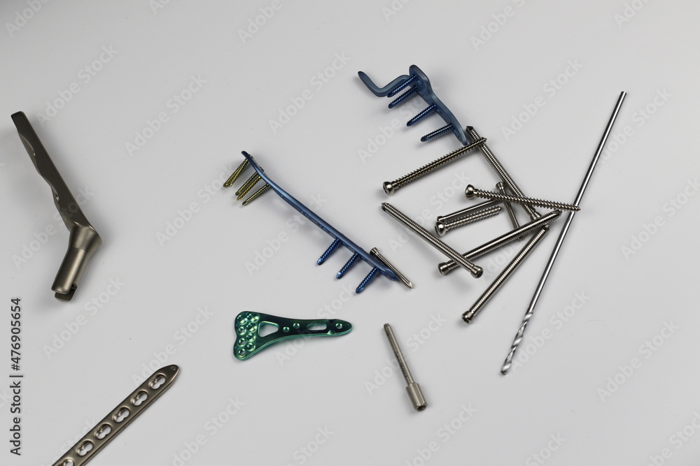 Surgical instruments for operation bone fractures Stock Photo | Adobe Stock
