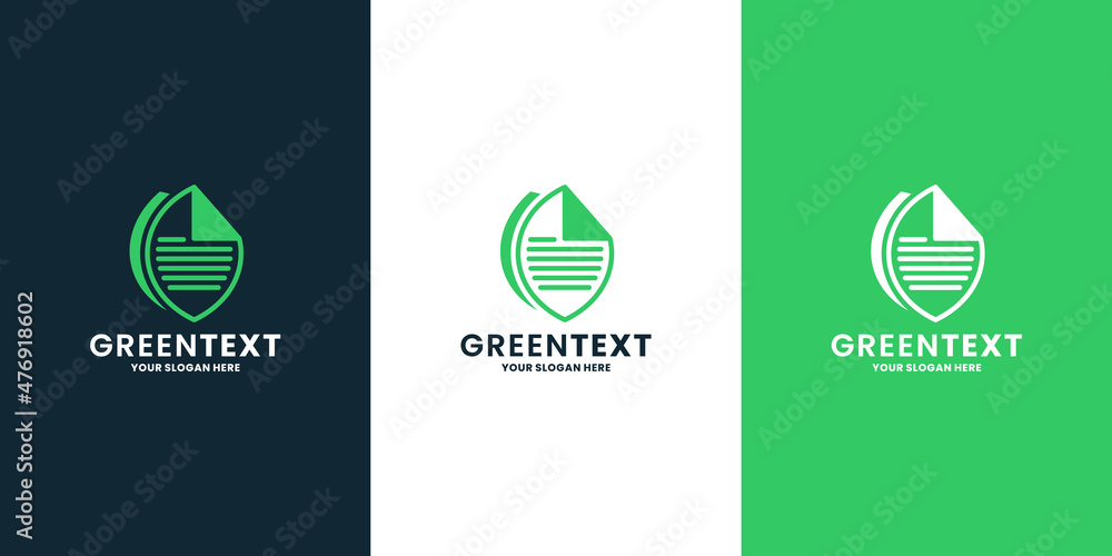 nature green text logo design inspiration Stock Vector | Adobe Stock
