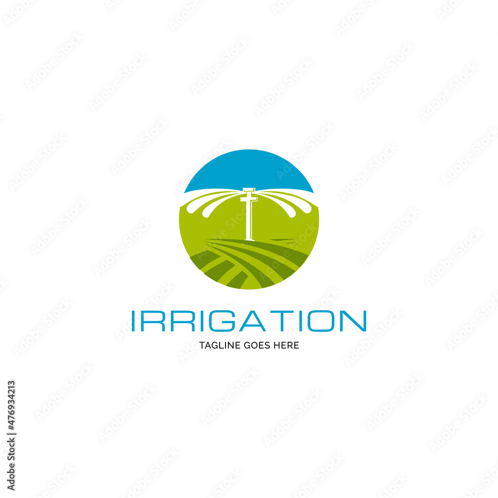 Garden irrigation logo design inspiration Stock Vector | Adobe Stock