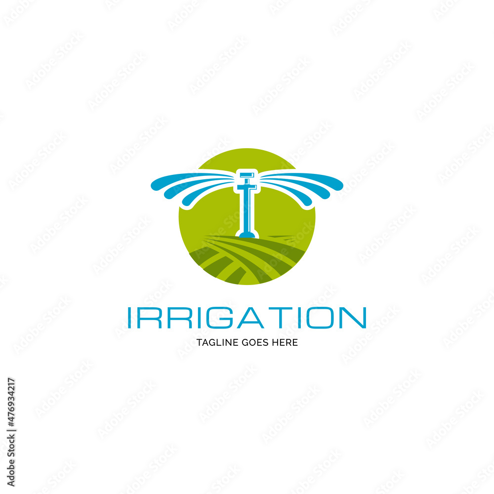 Garden irrigation logo design inspiration Stock Vector | Adobe Stock