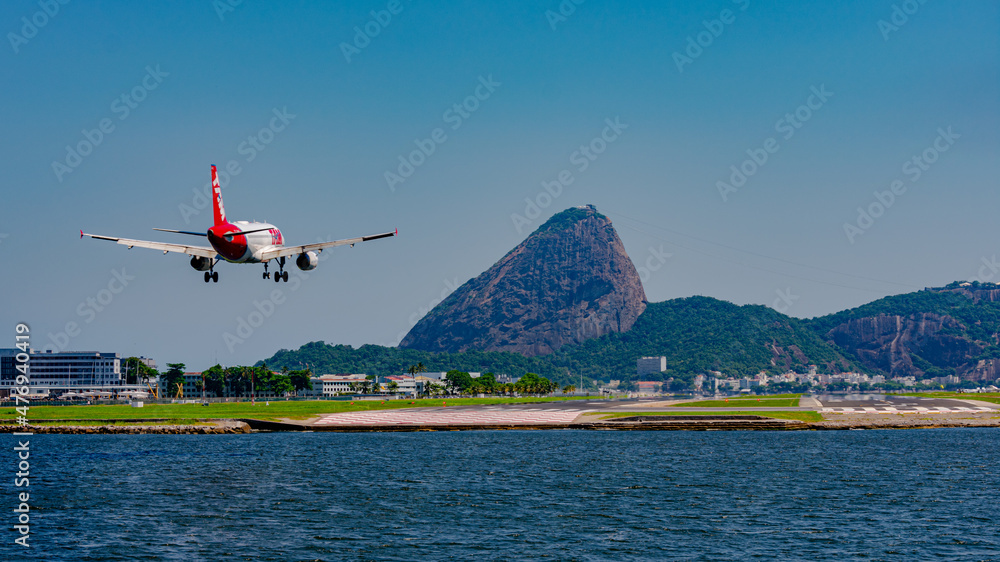 Rio de Janeiro, Brazil - December, 2020: Commercial plane landing on ...