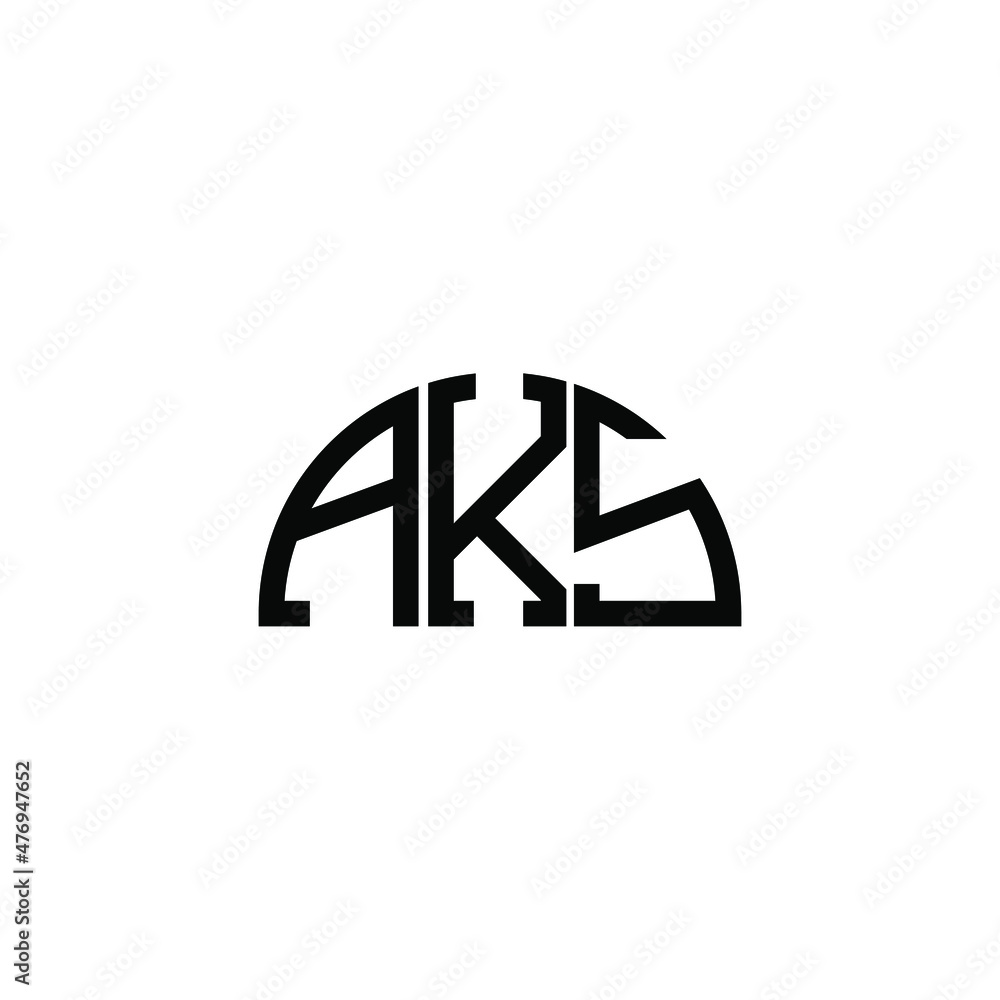 AKS letter logo design on black background. AKS creative initials ...