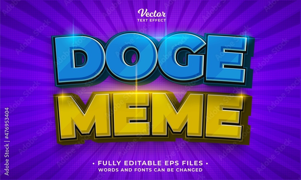 Poster doge meme text effect editable eps cc – Wall Art | UkPosters