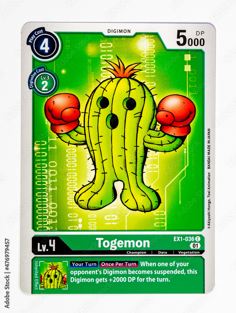 Hamburg, Germany - 12262021: picture of the english Digimon card ...