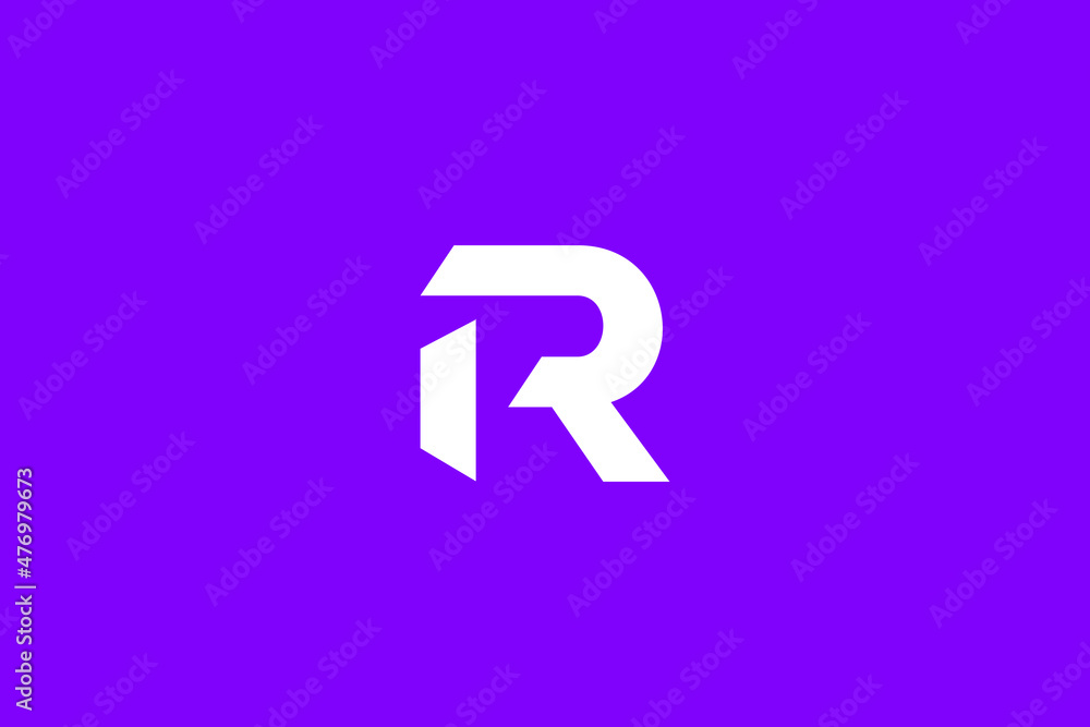 New and Modern R letter with minimalistic look. Professional artwork ...