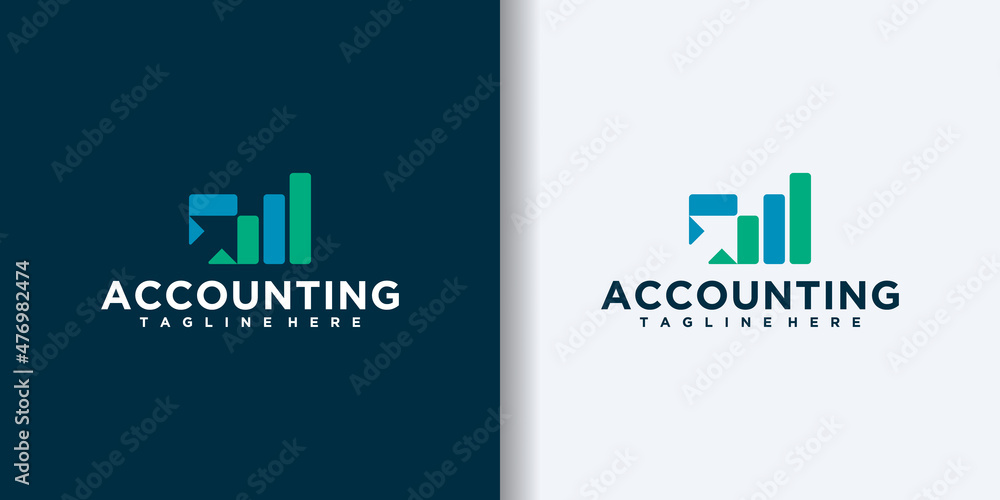 Flat design accounting logo template Stock Vector | Adobe Stock Flat design accounting logo template Stock Vector | Adobe Stock