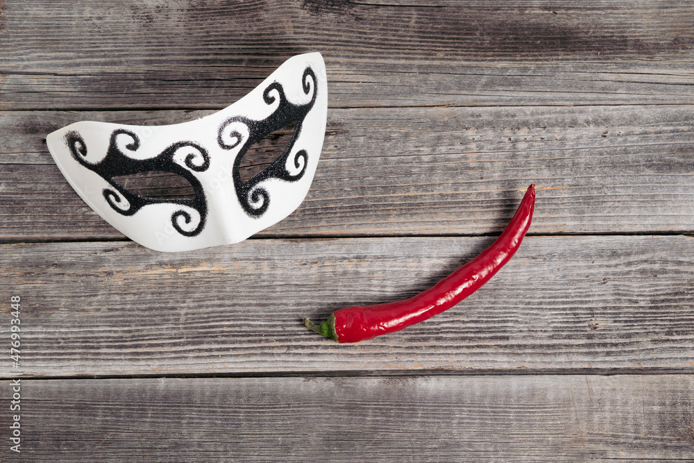 Masquerade mask with pepper Stock Photo | Adobe Stock