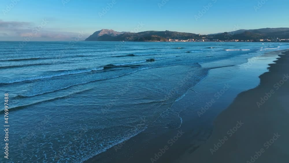 Beach and dunes of La Salvé in Laredo in the autonomous community of ...