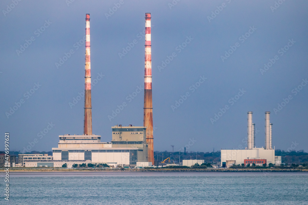 Dublin, Ireland, November 12, 2021: The iconic Chimneys of Poolbeg ...