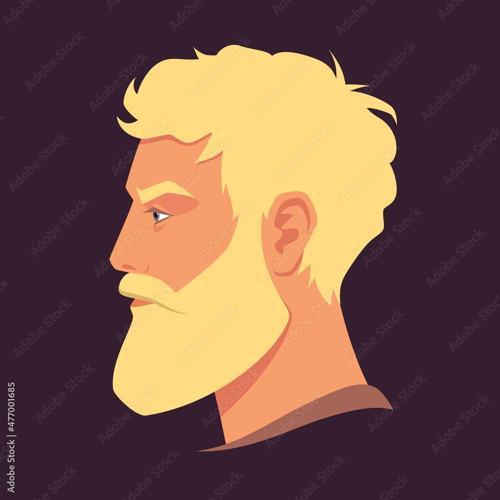 Beard Profile Illustration