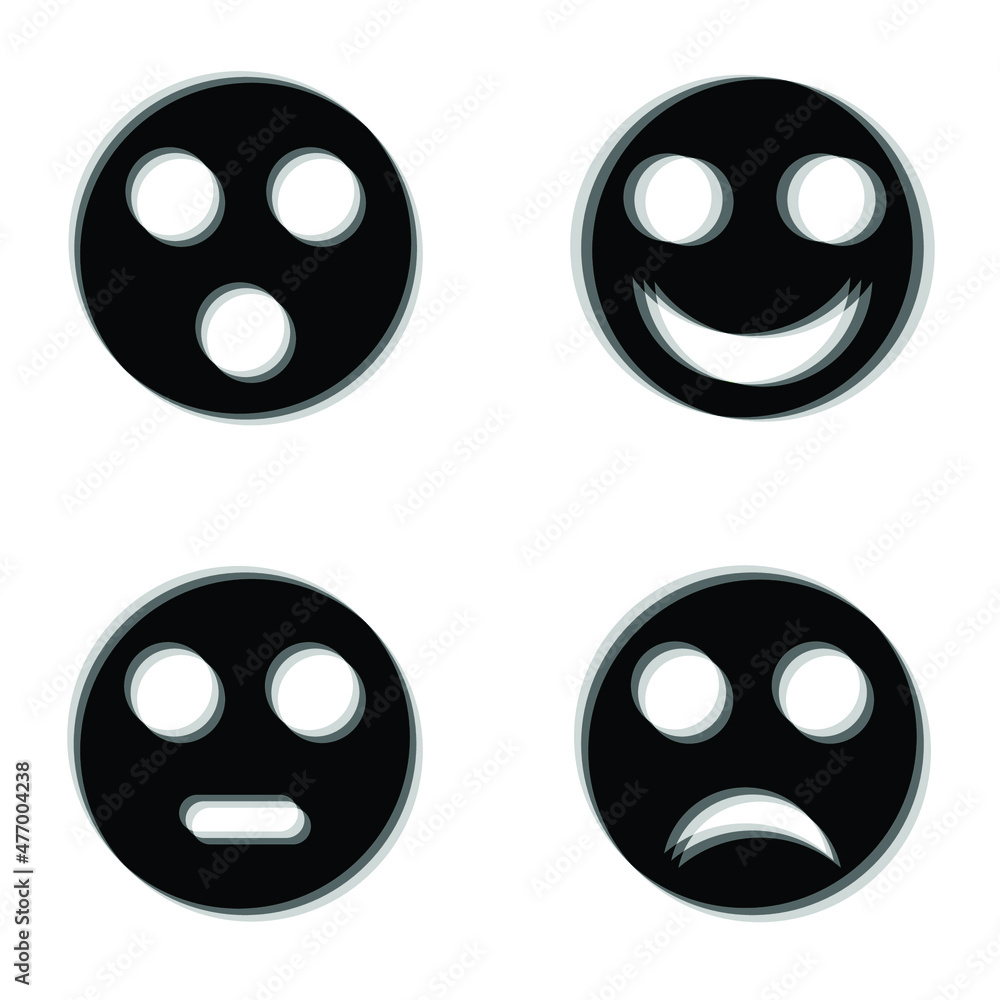 Glitch distorted geometric shape . Blurred emoji .Minimal art design ...