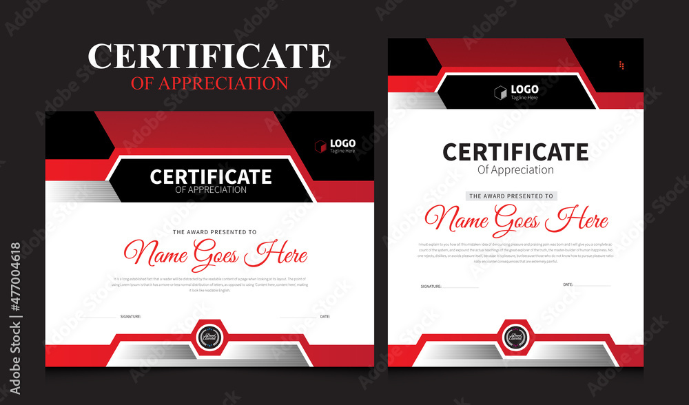 Vettoriale Stock Creative Certificate Of Achievement. Certificate ...