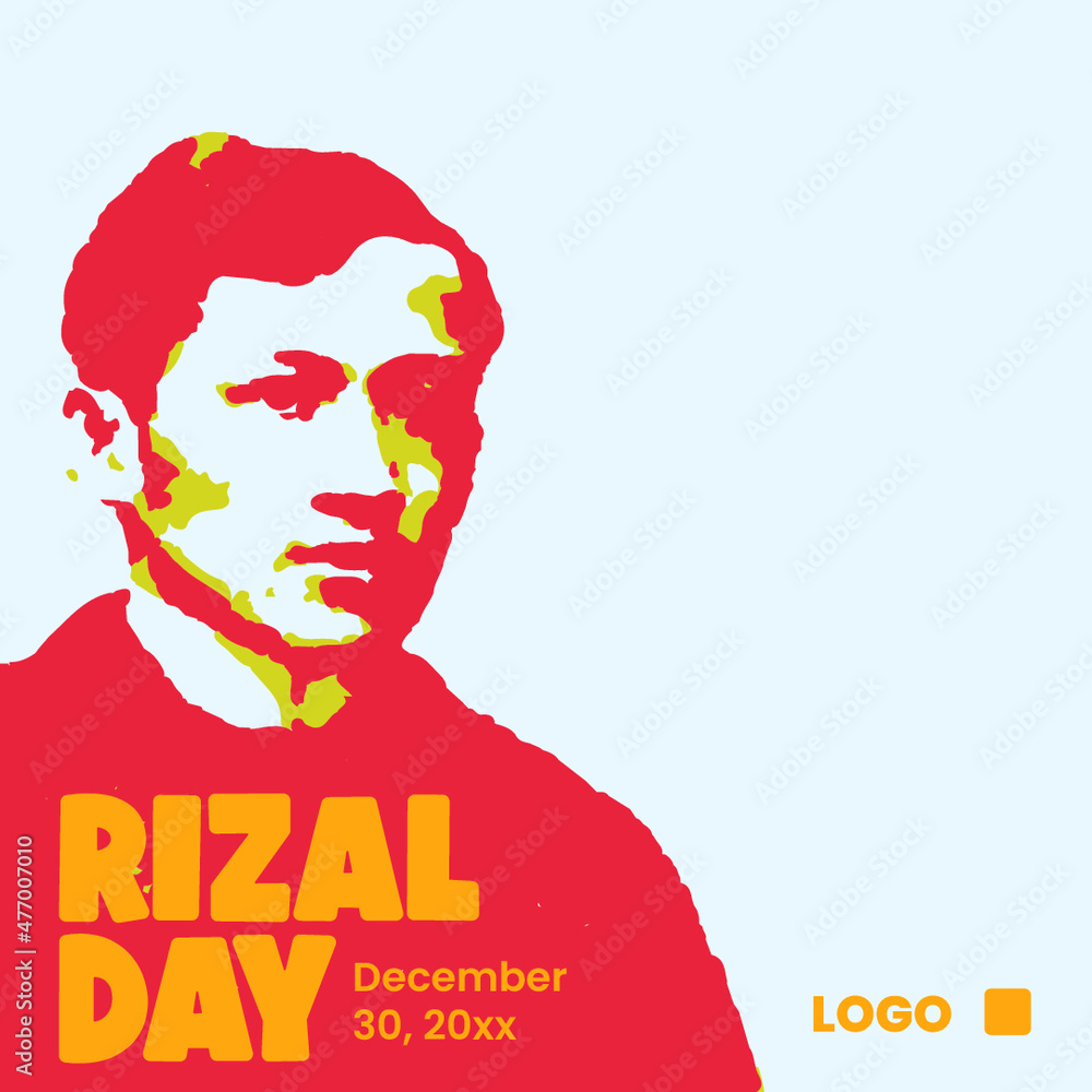 Jose Rizal Day Vector Social Media Stock Vector | Adobe Stock