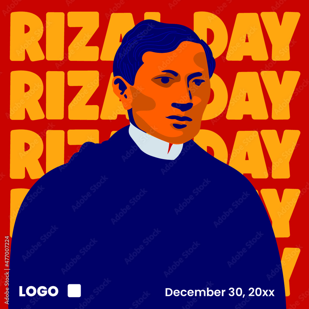 Jose Rizal Day Social Media Vector Stock Vector | Adobe Stock