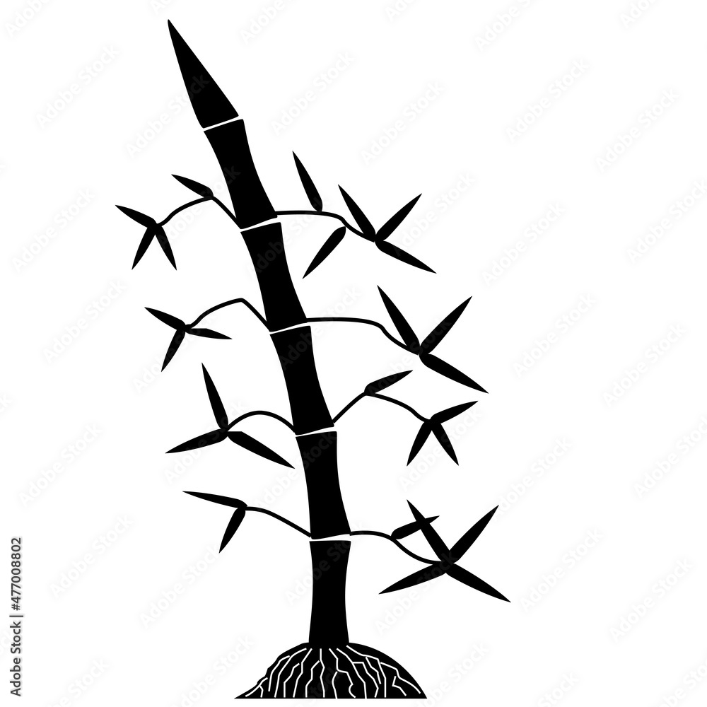 design illustration of a bamboo tree with some various concept design ...