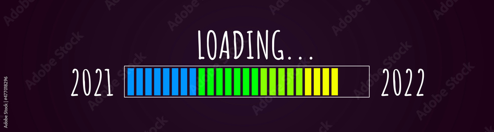 Start 2022 concept. Loading new year 2022. 3D illustration Stock ...