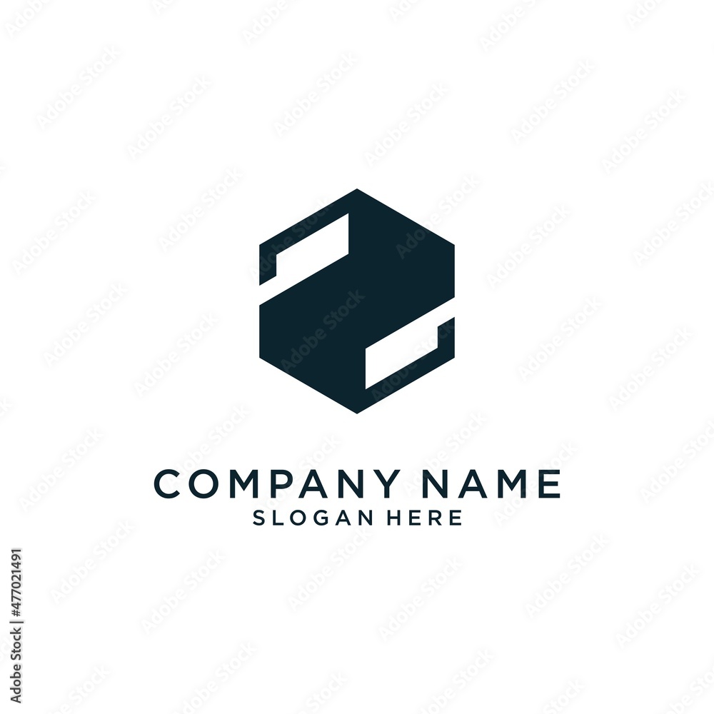 Initial letter Z hexagon shape logo design concept. Stock Vector ...