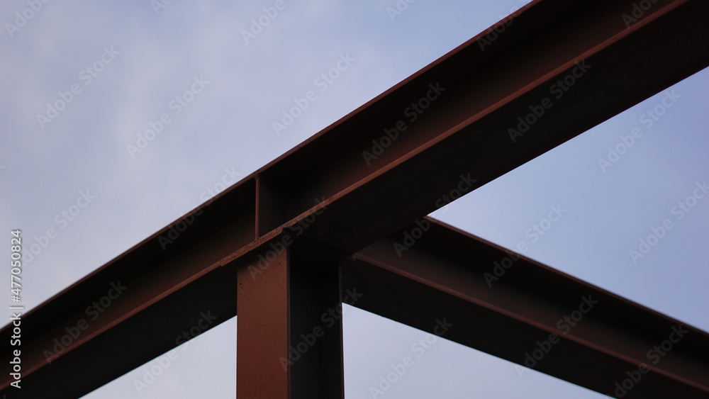 steel H beam construction structure Stock Photo | Adobe Stock