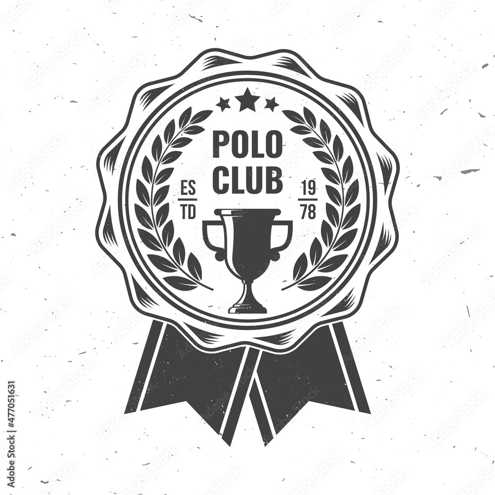 Polo club sport badge, patch, emblem, logo. Vector illustration ...