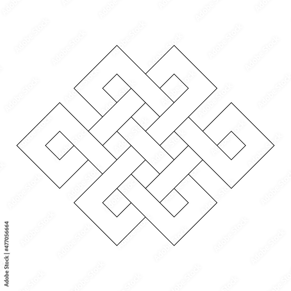 Endless knot - black vector symbol Stock Vector | Adobe Stock