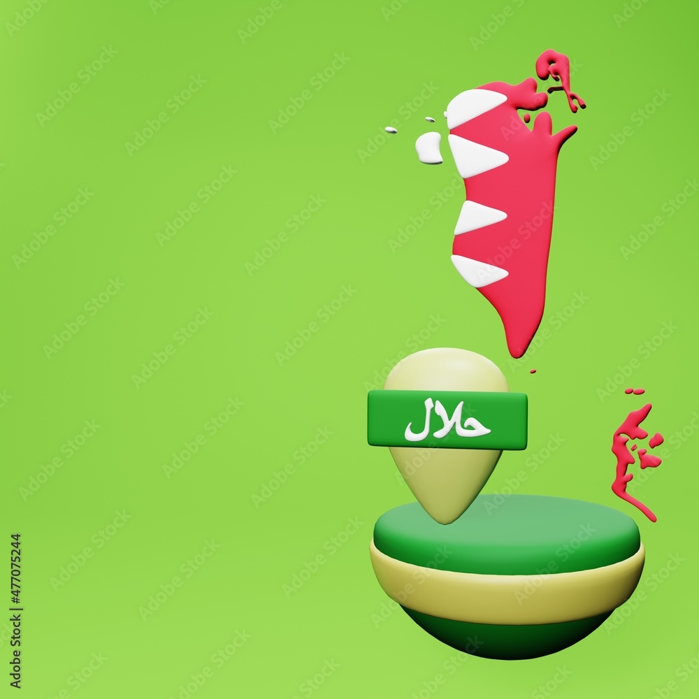 3d rendering of halal locations and tours in Bahrain for Eid Al Adha ...