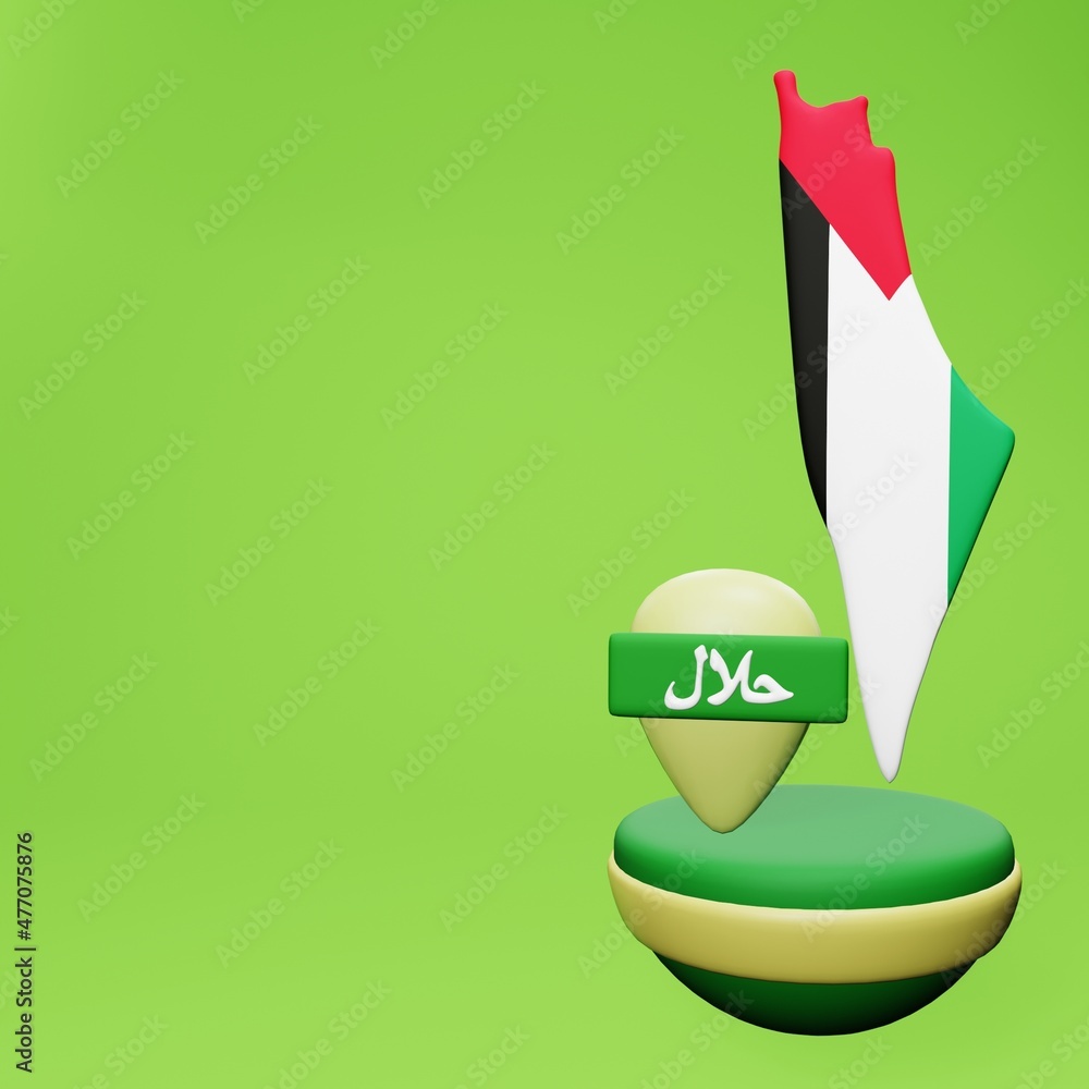 3d rendering of halal locations and tours in Palestine for Eid Al Adha ...